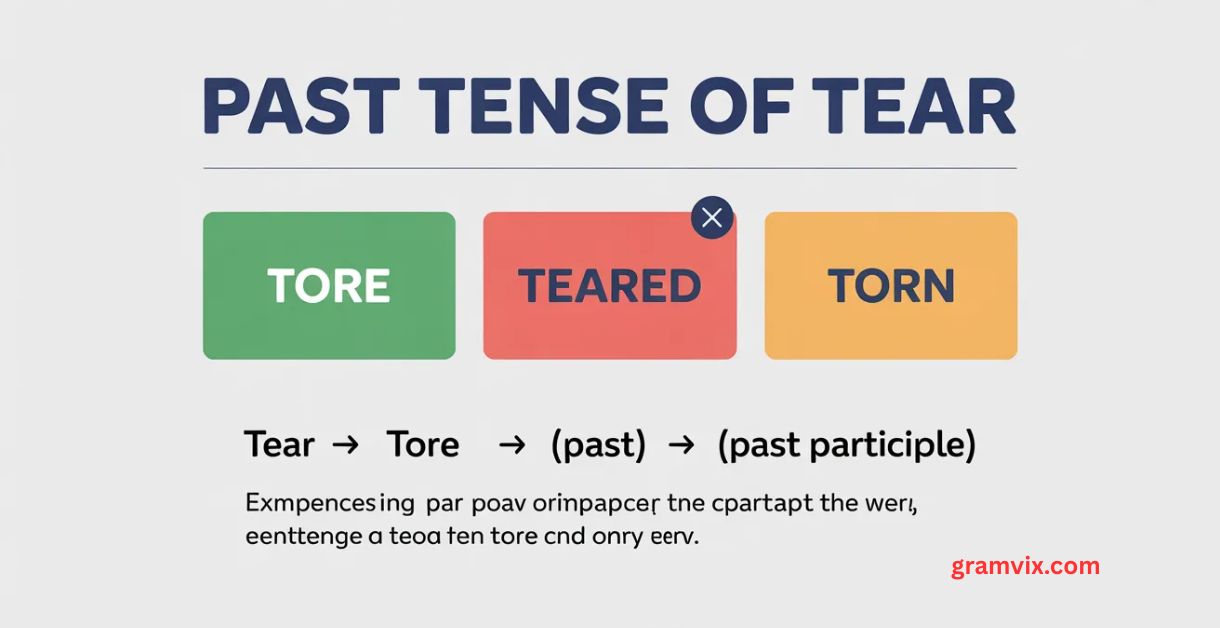 What’s the Past Tense of Tear? Is It Tore, Teared, or Torn? - Gramvix
